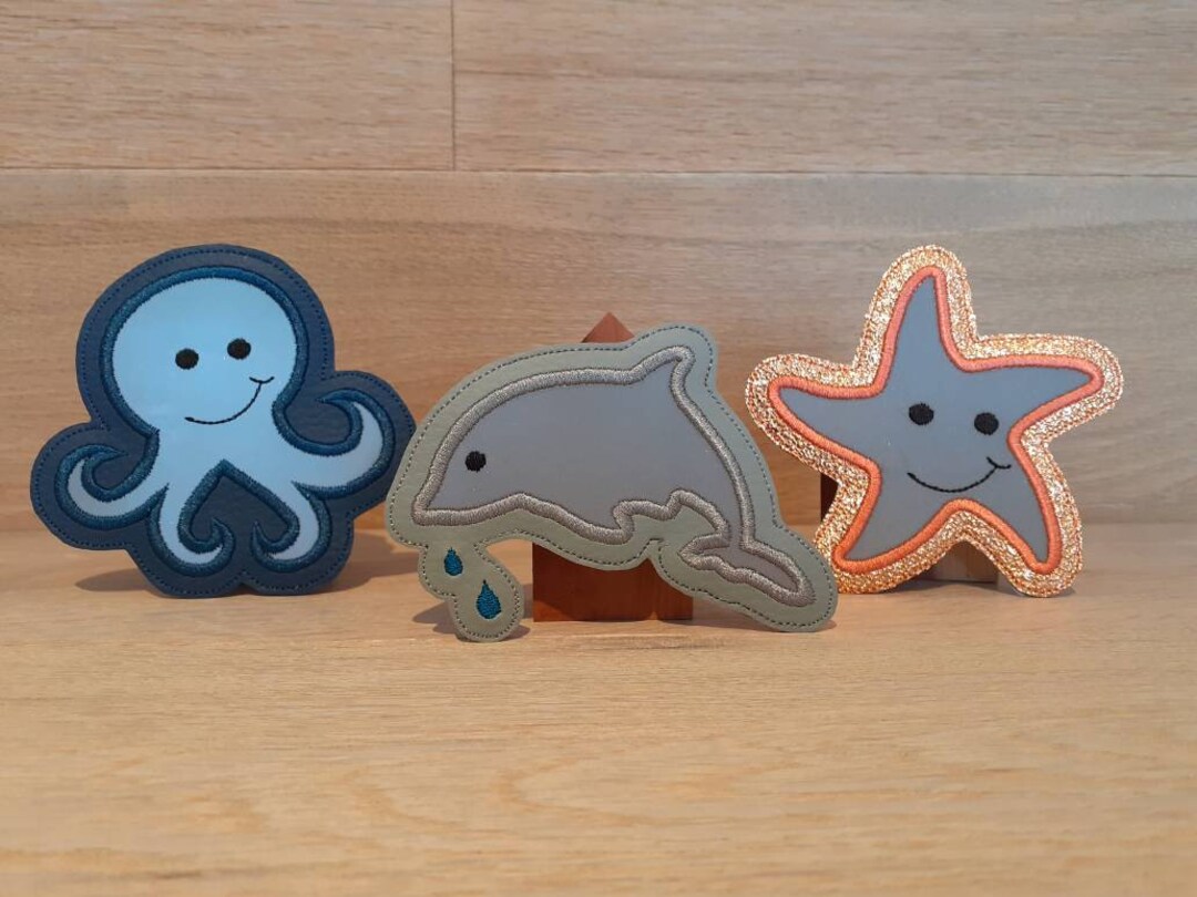 Kletti Seafood Dolphin Octopus Starfish Velcro Patch Button - Etsy