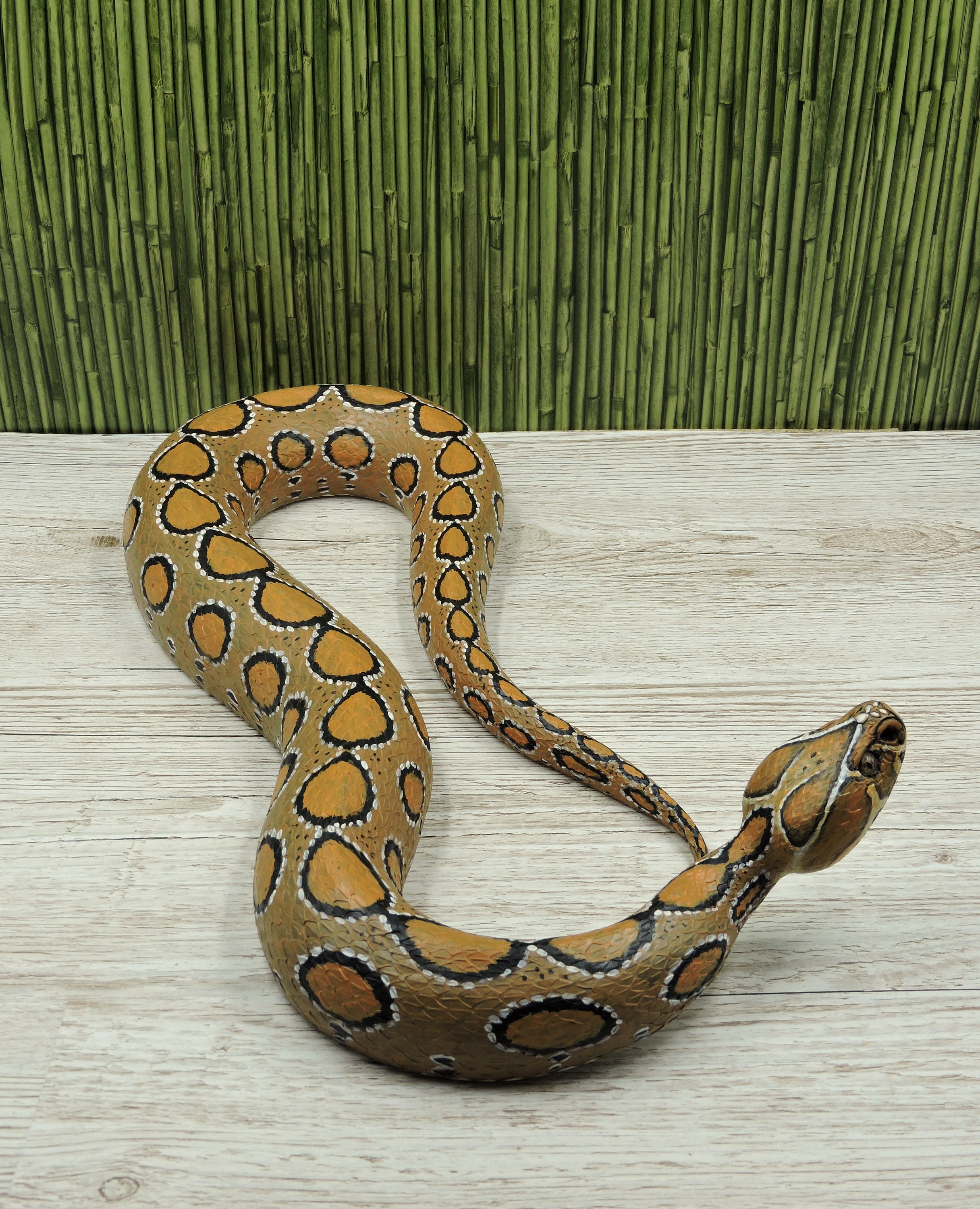 Russell's Viper, a Wooden Sculpture of a Snake, Daboia Russelii. - Etsy