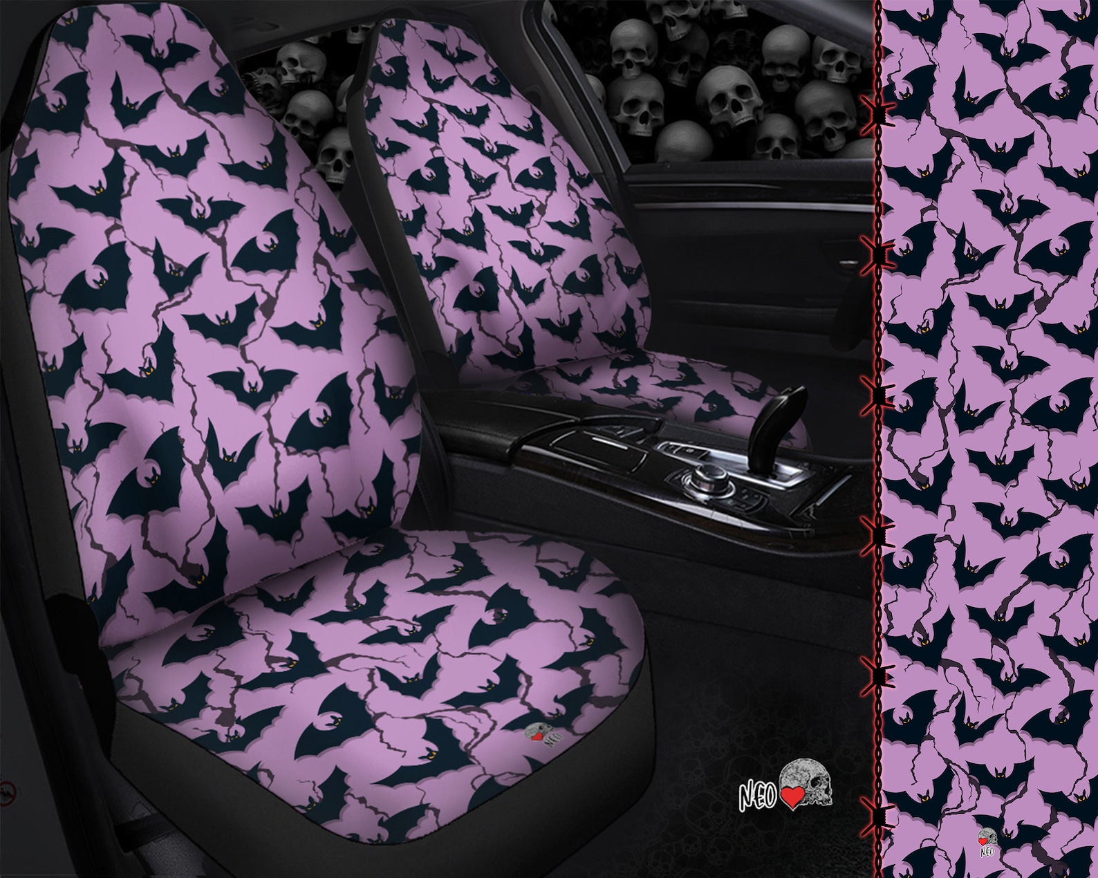 Pastel Goth Dark Friends Car Seats Covers Grunge Gothic Car - Etsy