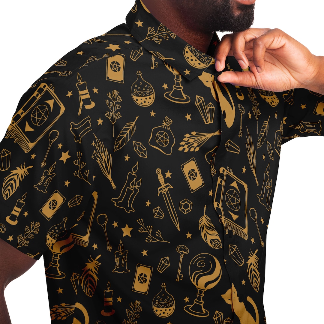 My Magic Things Button Down Style Shirt, Goth Shirt, Celestial Clothing ...
