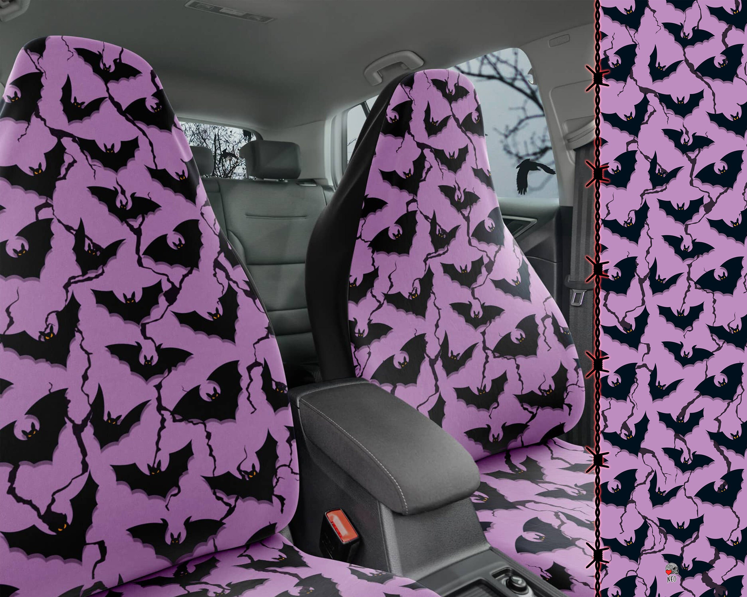 Pastel Goth Dark Friends Car Seats Covers Grunge Gothic Car - Etsy