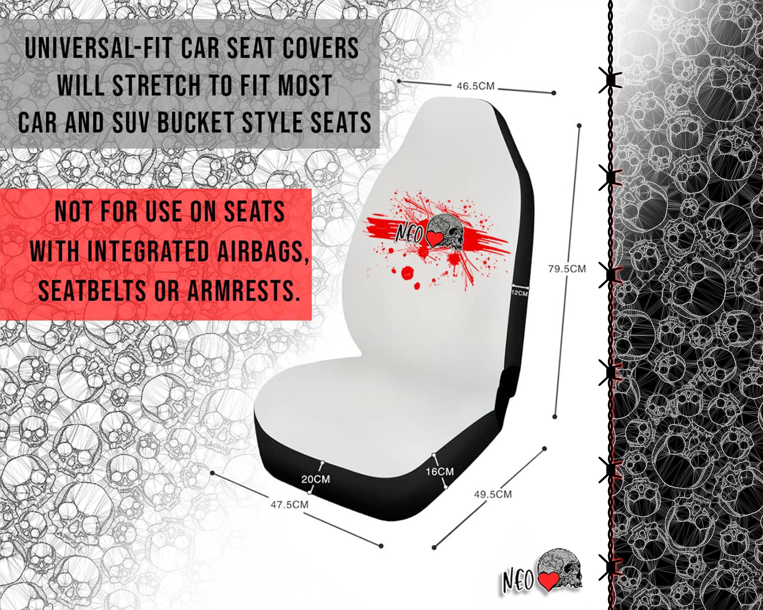 Pastel Goth Dark Friends Car Seats Covers Grunge Gothic Car - Etsy