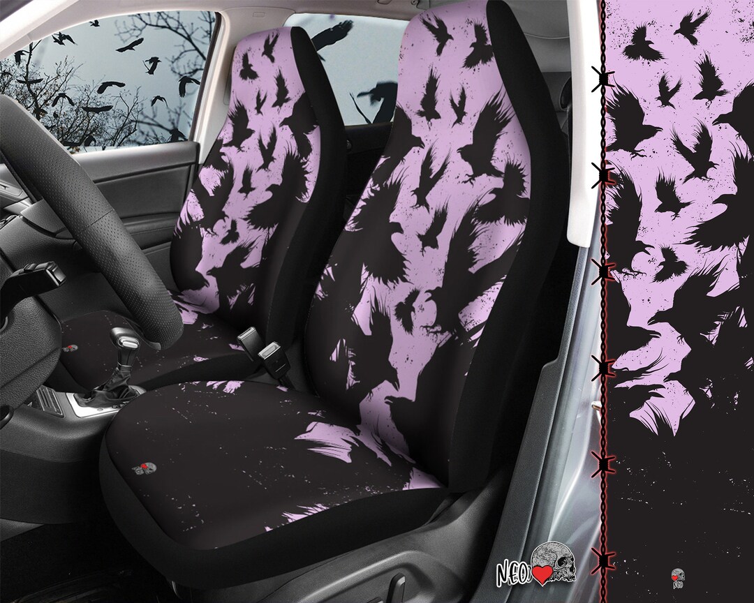 Pastel Goth Raven Car Seat Covers: Witchy Grunge Car Accessories - Etsy
