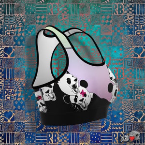 Pandas Roar Sports Bra, Pastel Goth Sports Bra, Anime Graphic Fitness ...
