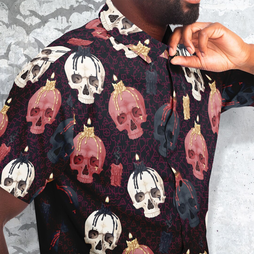 Candlelight Dark Magic Button-up Style Shirt, Goth Shirt, Mystic ...