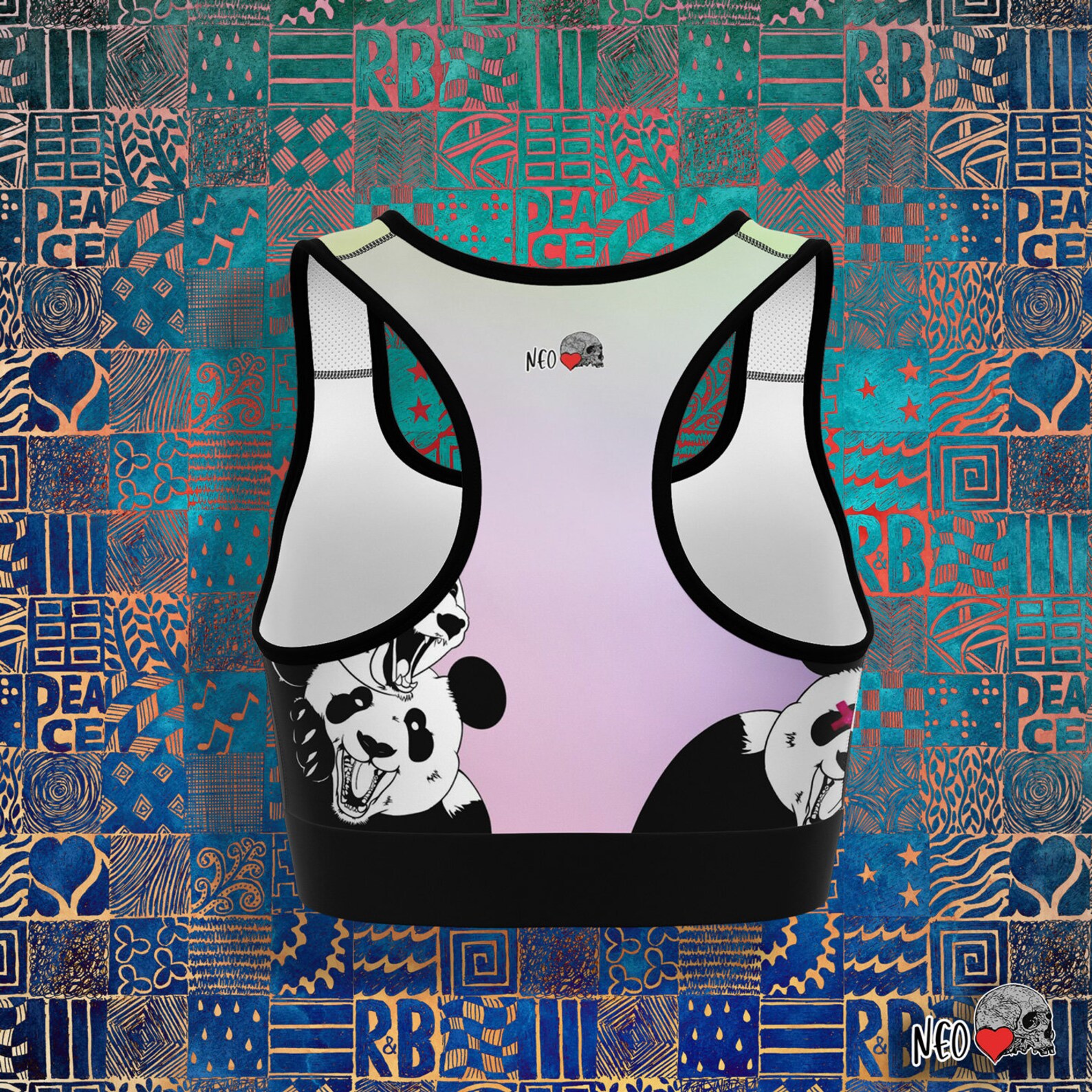 Pandas Roar Sports Bra Pastel Goth Sports Bra Anime Graphic | Etsy