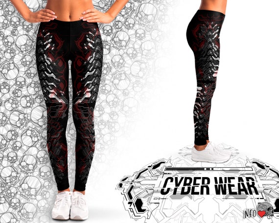 Cyber Techwear Leggings Cyber Goth Gym Legging Cyberpunk | Etsy