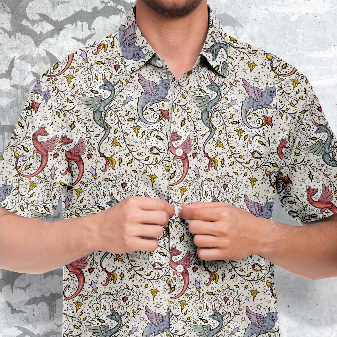 Medieval Button-up Style Shirt, Ancient Goth Shirt, Mystic Clothing ...