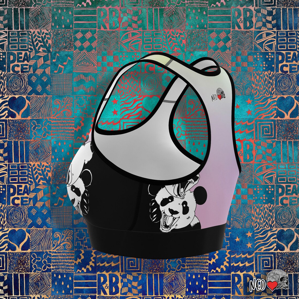 Pandas Roar Sports Bra Pastel Goth Sports Bra Anime Graphic | Etsy