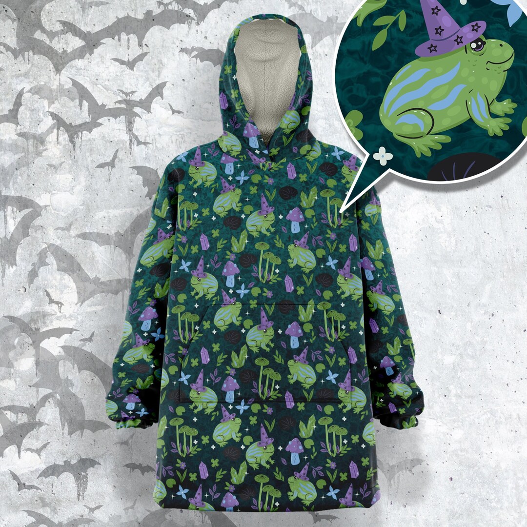 Witch Swamp Snug Hoodie, Fantasy Print Wearable Blanket, Cute Magic ...