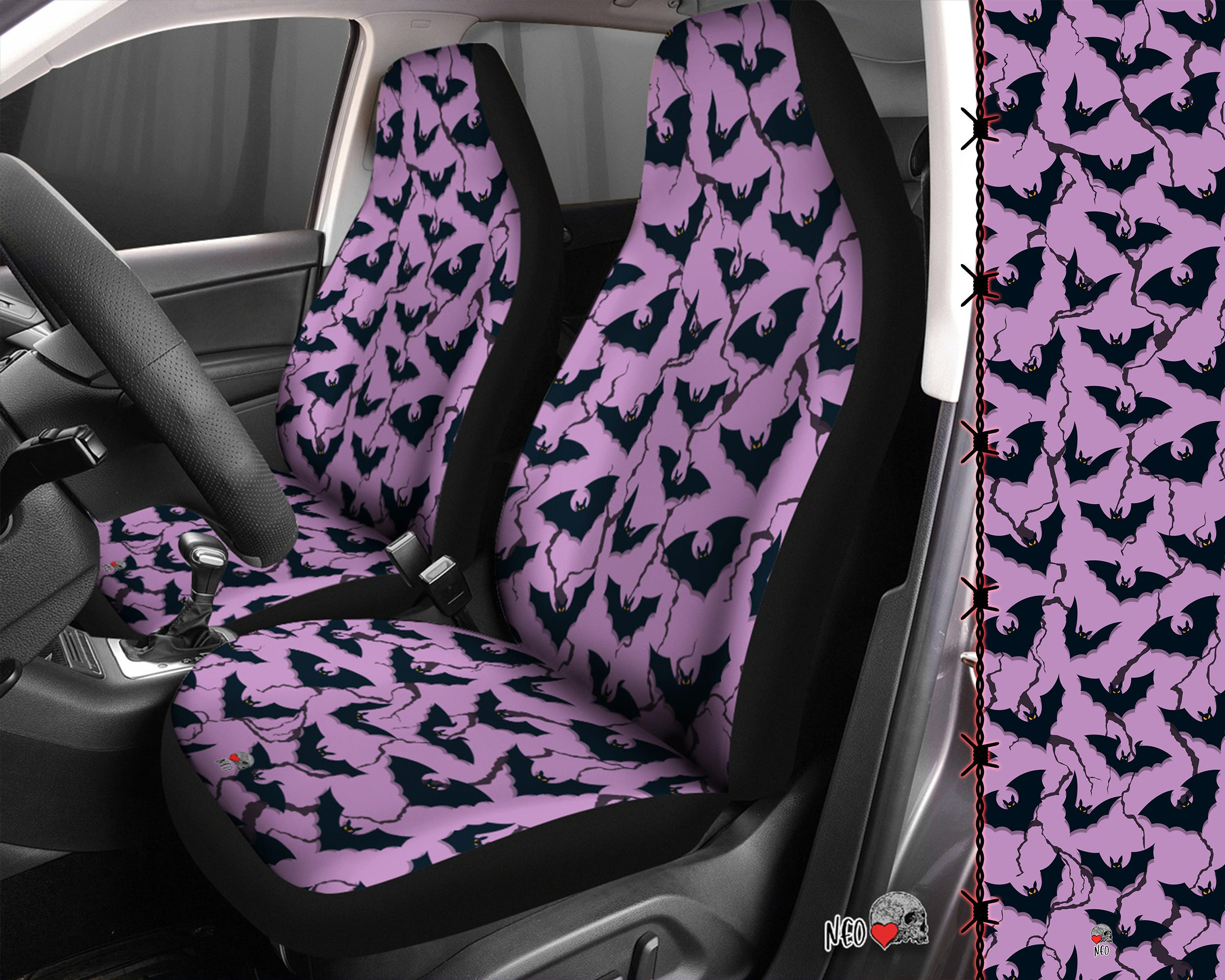 Pastel Goth Dark Friends Car Seats Covers Grunge Gothic Car - Etsy