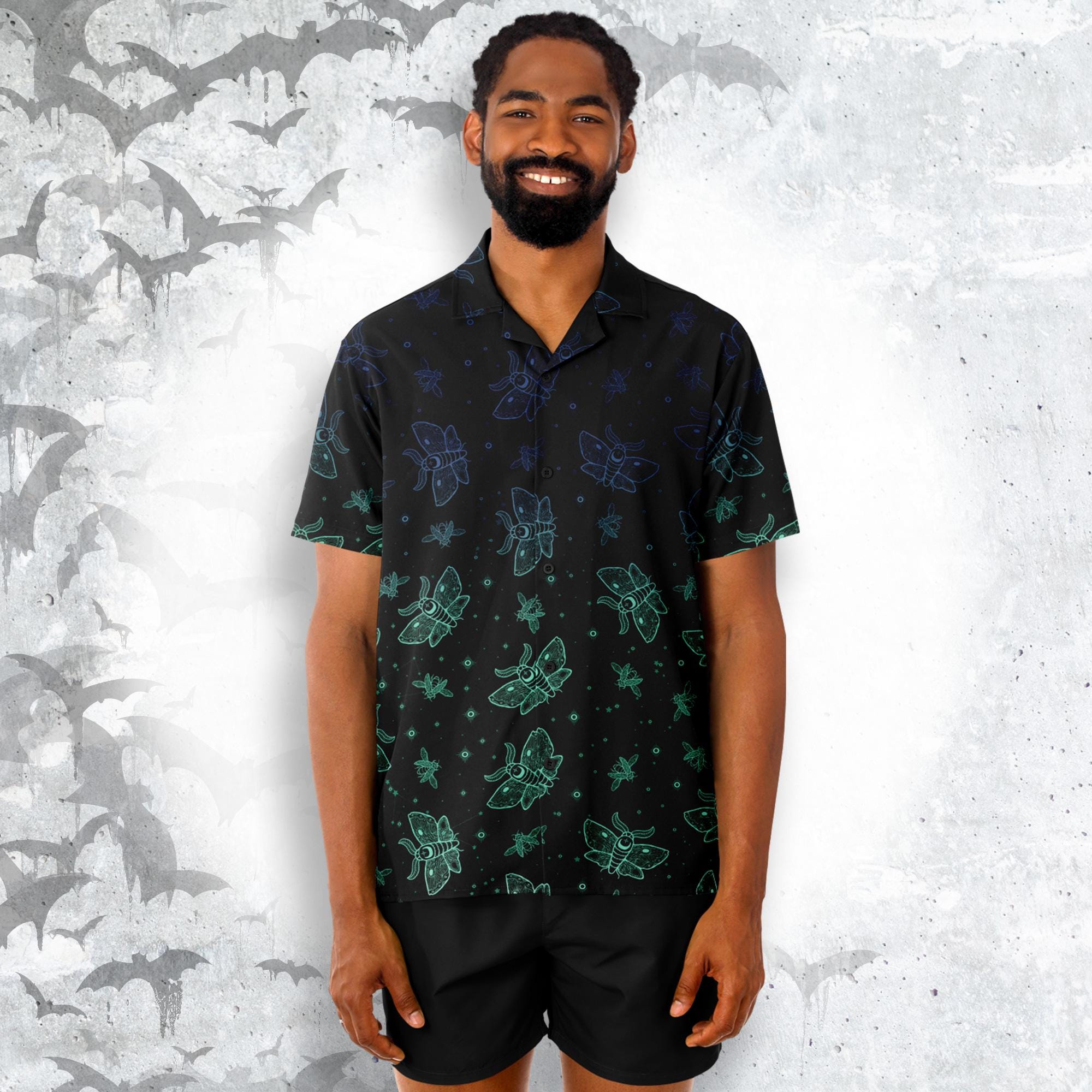 Celestial Moth Button-down Style Shirt, Magic Bugs, Mystic Clothing ...