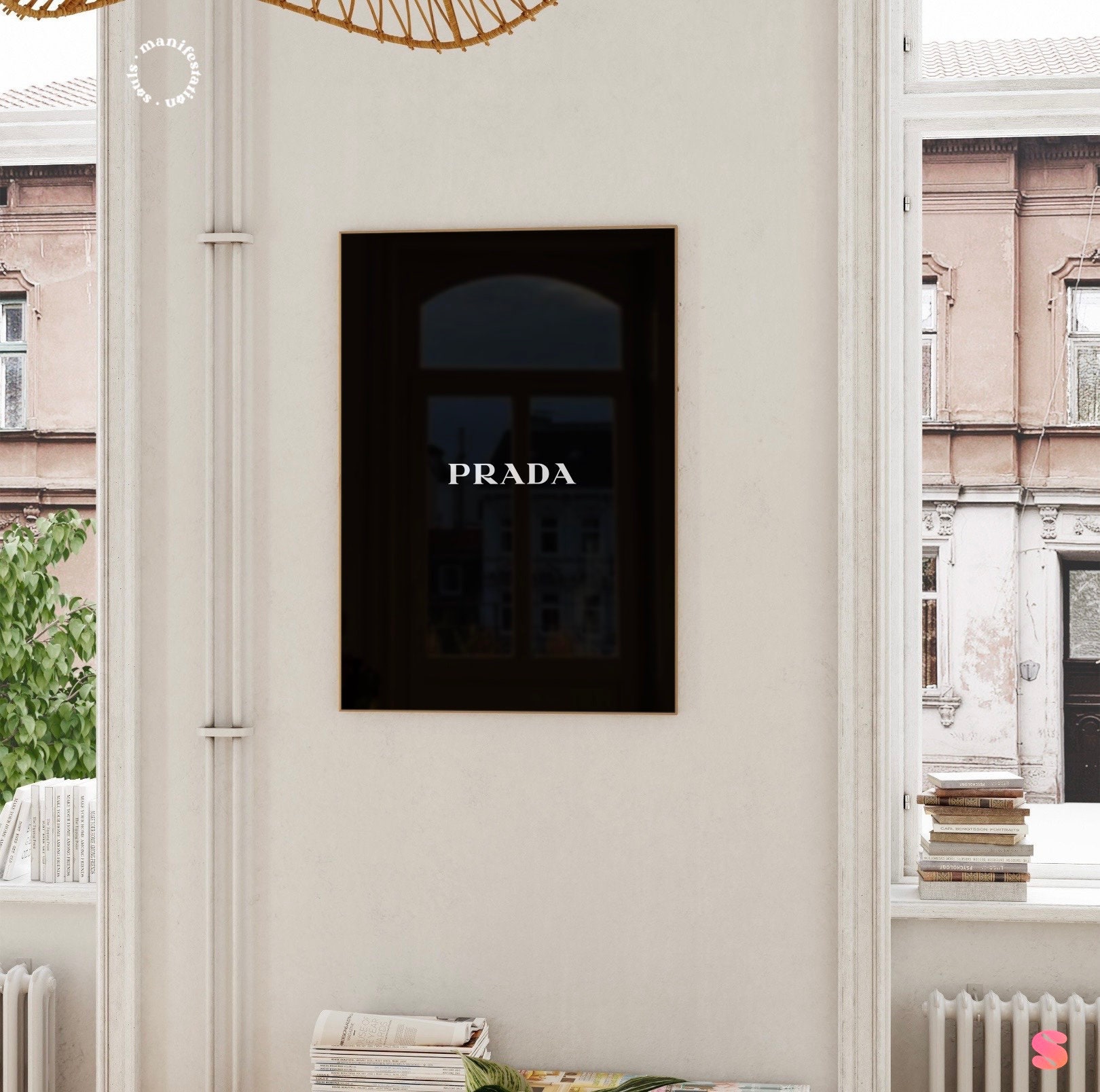Prada Print, Prada Poster,typography Print, Neutral Wall Art, Black and ...