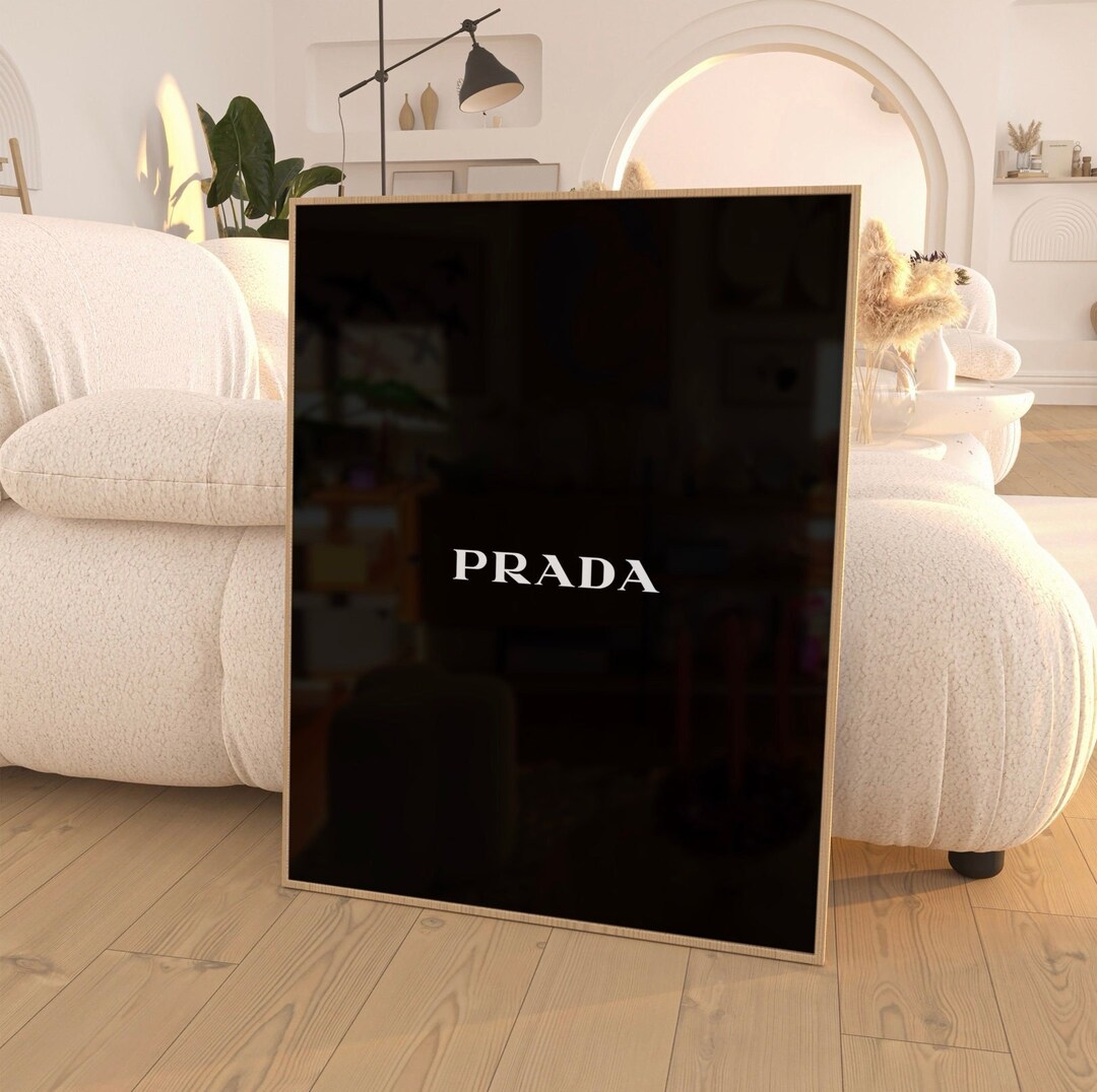 Prada Print, Prada Poster,typography Print, Neutral Wall Art, Black and ...