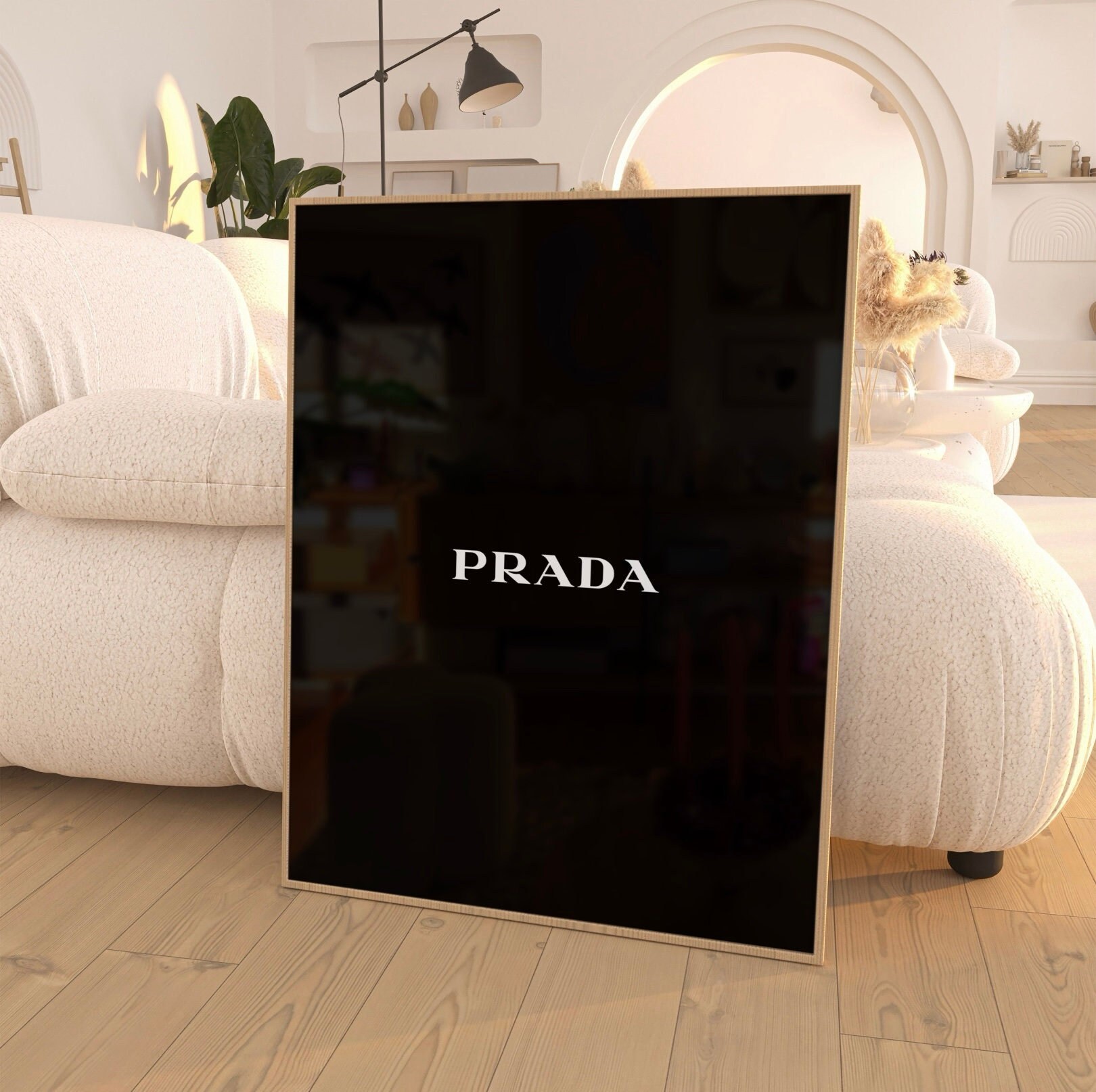 Prada Print, Prada Poster,typography Print, Neutral Wall Art, Black and ...