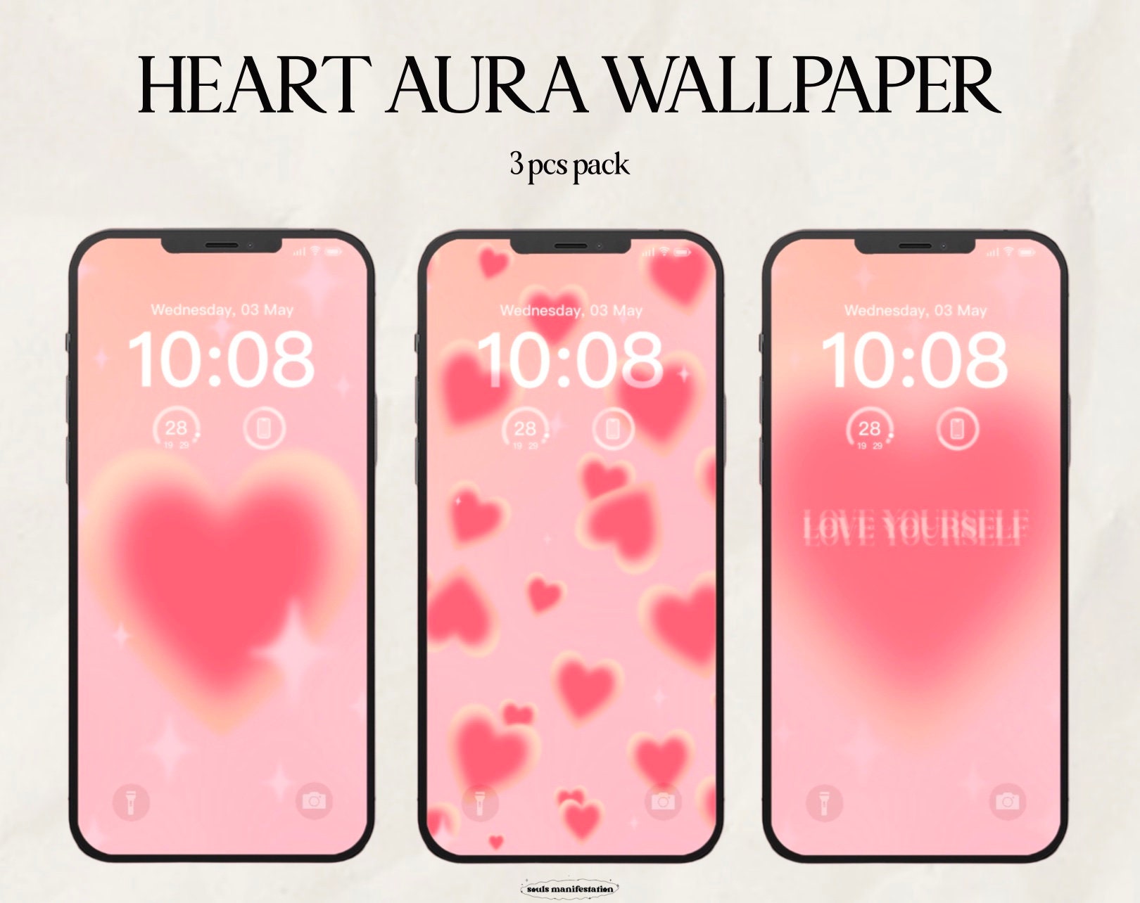 Pink Heart Iphone Wallpaper