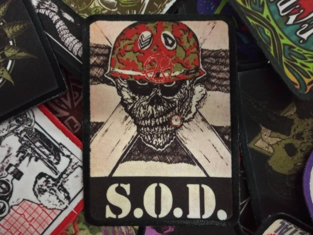 S.o.d Sew on Patch Band Rock Metal Merch Jacket Accessories Tour Thrash ...