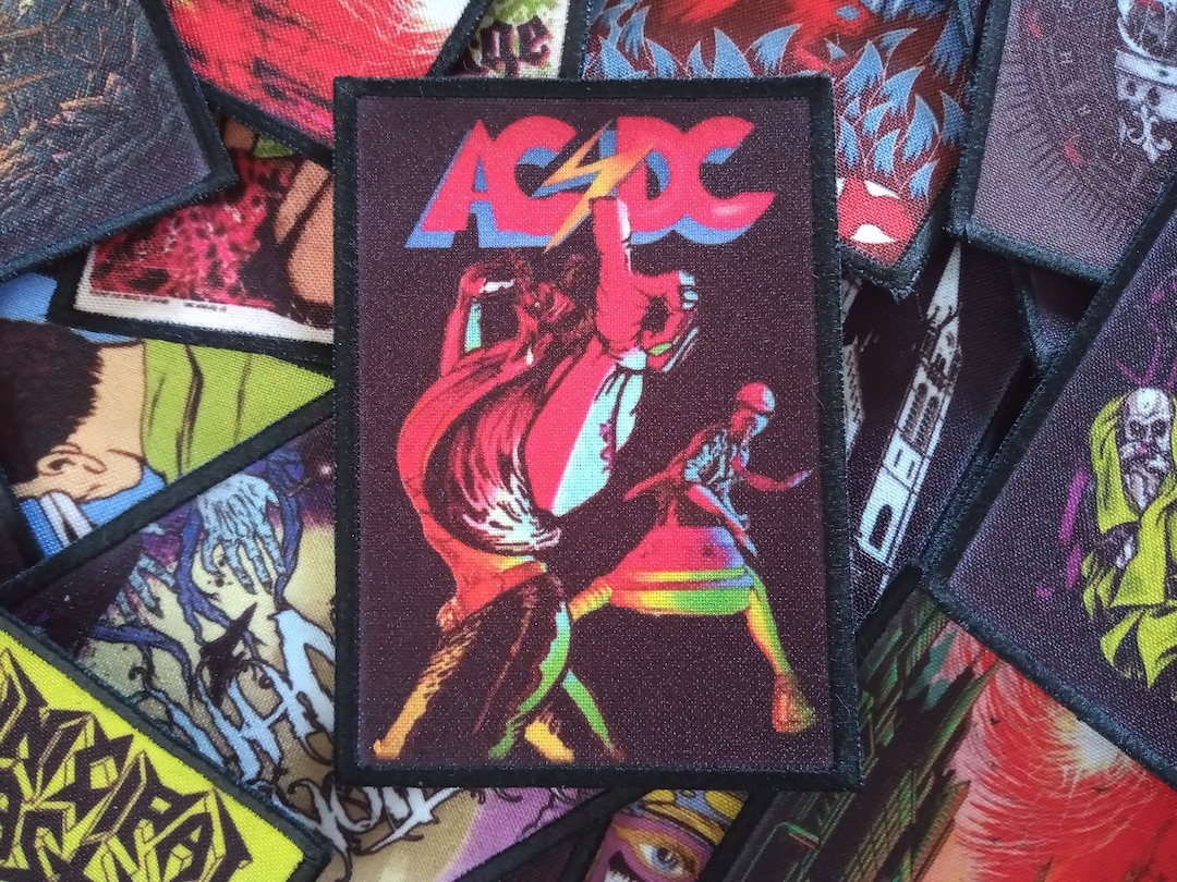 Angus Young Bon Scott Acdc Sew on Band Patch. Rock,metal, Accessories ...