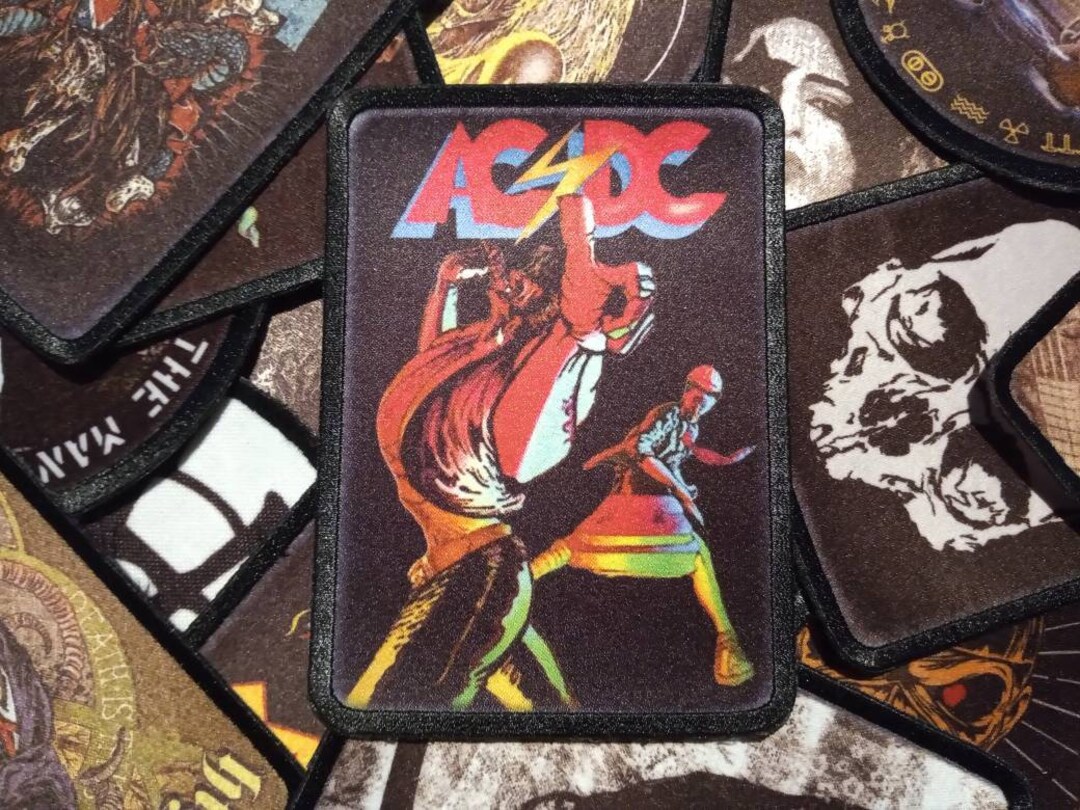 Angus Young Bon Scott Acdc Sew on Band Patch. Rock,metal, Accessories ...