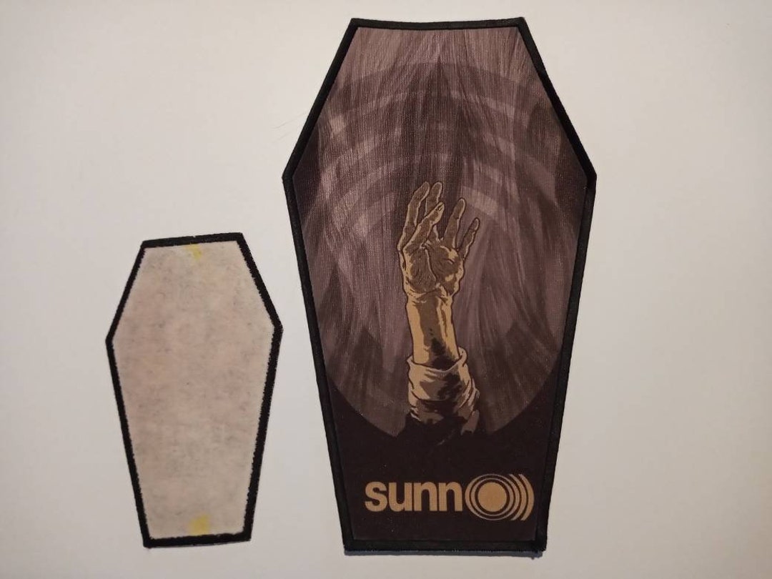 LARGE Sunn O Coffin Shaped Sew on Patch. Band,stoner,doom,rock,metal ...