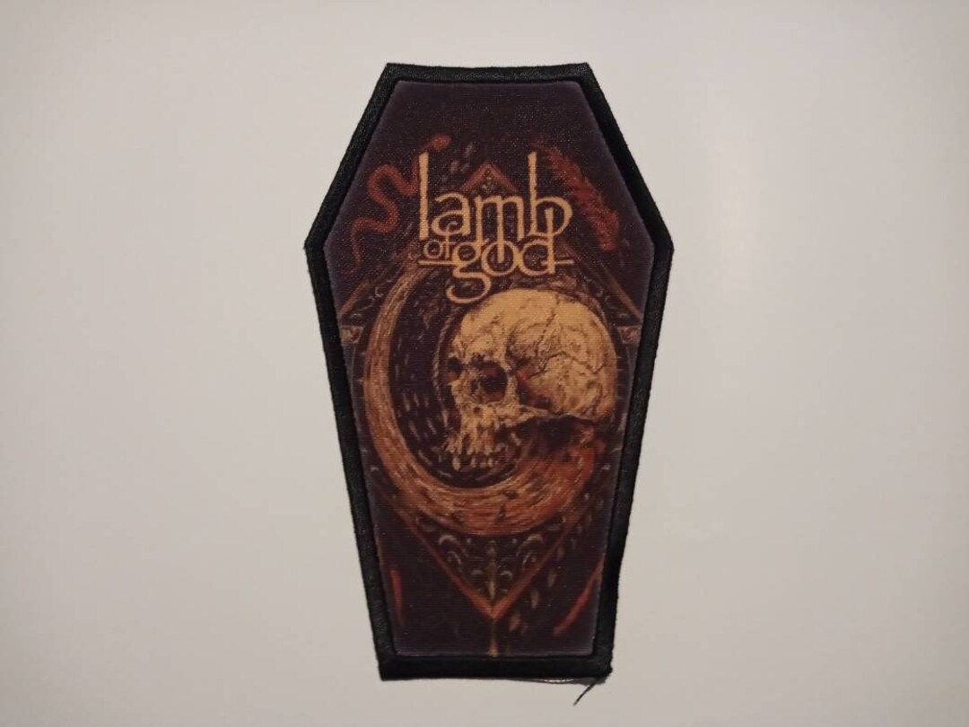 Lamb of God Coffin Shaped Sew on Patch. Band,rock,metal Thrash Death Doom Black - Etsy