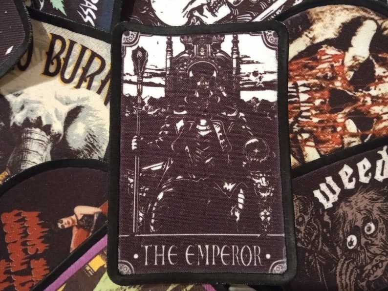 Tarot Card Skulls Skeletons Sew on Patch. Metal Black Death Witch Gothic Emo Rock - Etsy