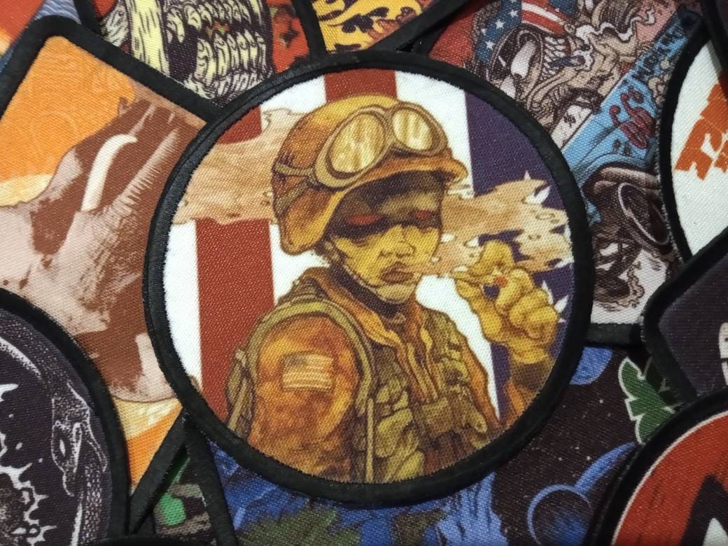 Skeleton Skull Sew on Patch. Band,stoner,doom,rock,desert,metal Punk ...