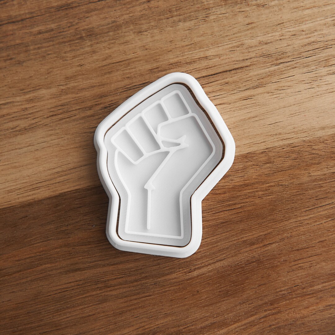 Black Lives Matter Cookie Cutter Raised Fist Fondant Stamp - Etsy