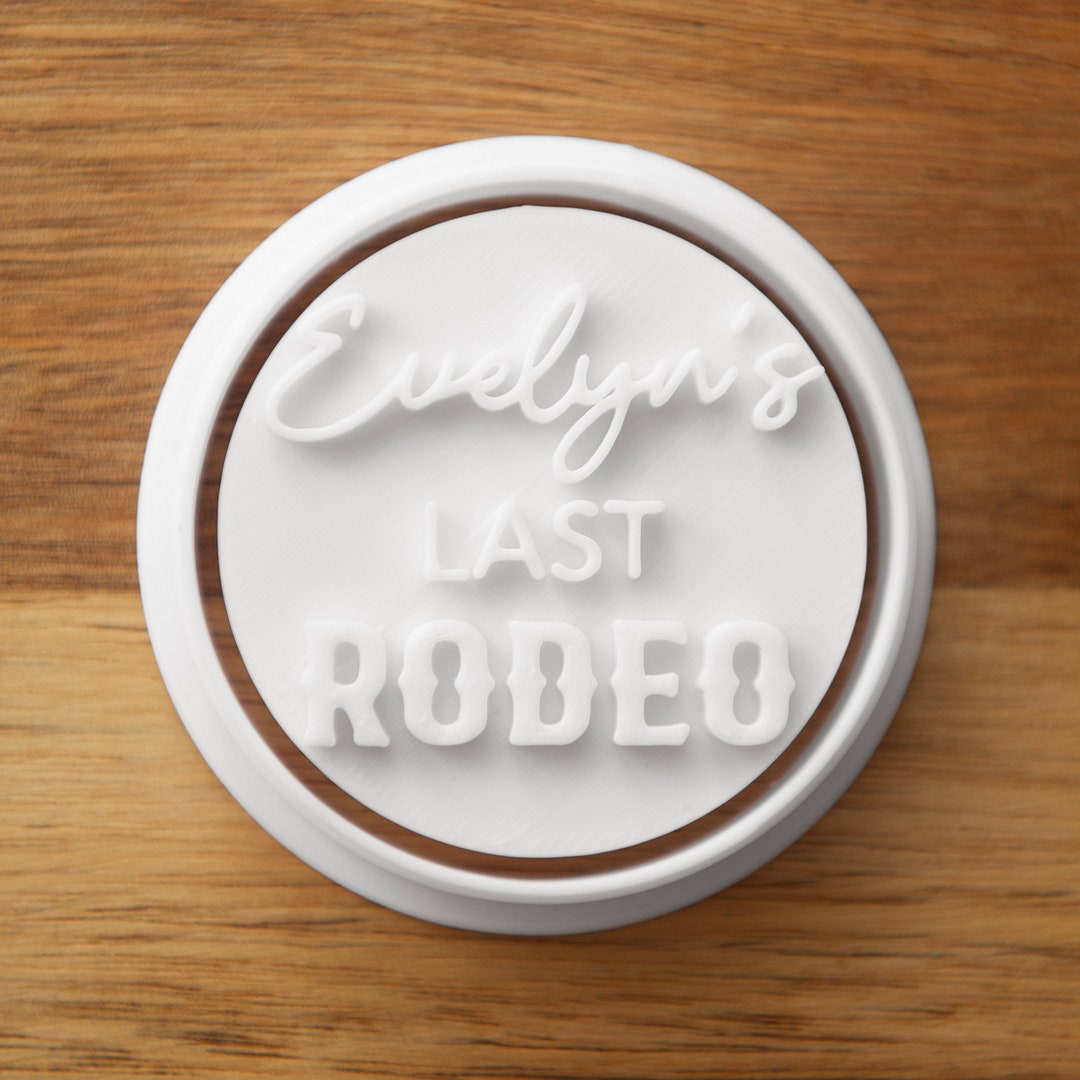 Personalised Last Rodeo Cookie Stamp and Cutter Custom Hen Do Fondant ...