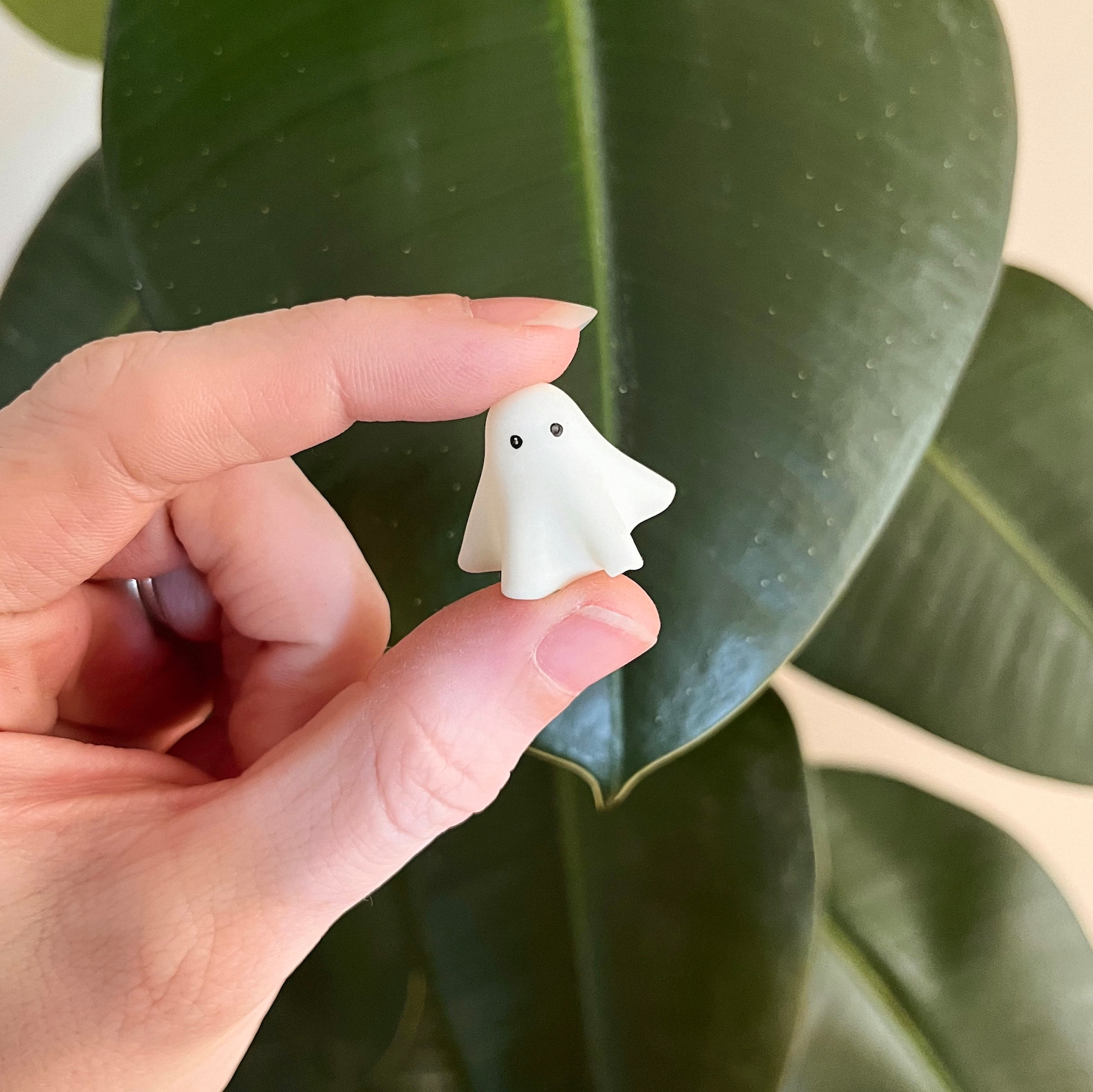 Glow in the Dark Mini Ghosts Tiny Polymer Clay Halloween - Etsy UK