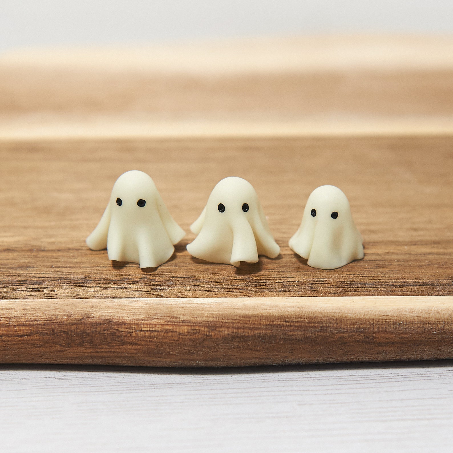 Glow in the Dark Mini Ghosts Tiny Polymer Clay Halloween - Etsy UK