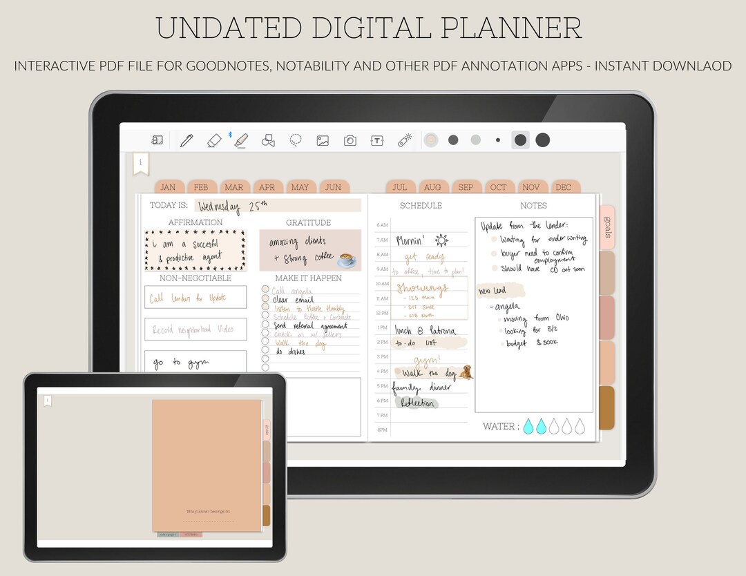 Undated Digital Planner | PLEASE READ DESCRIPTION | Non-real Estate ...