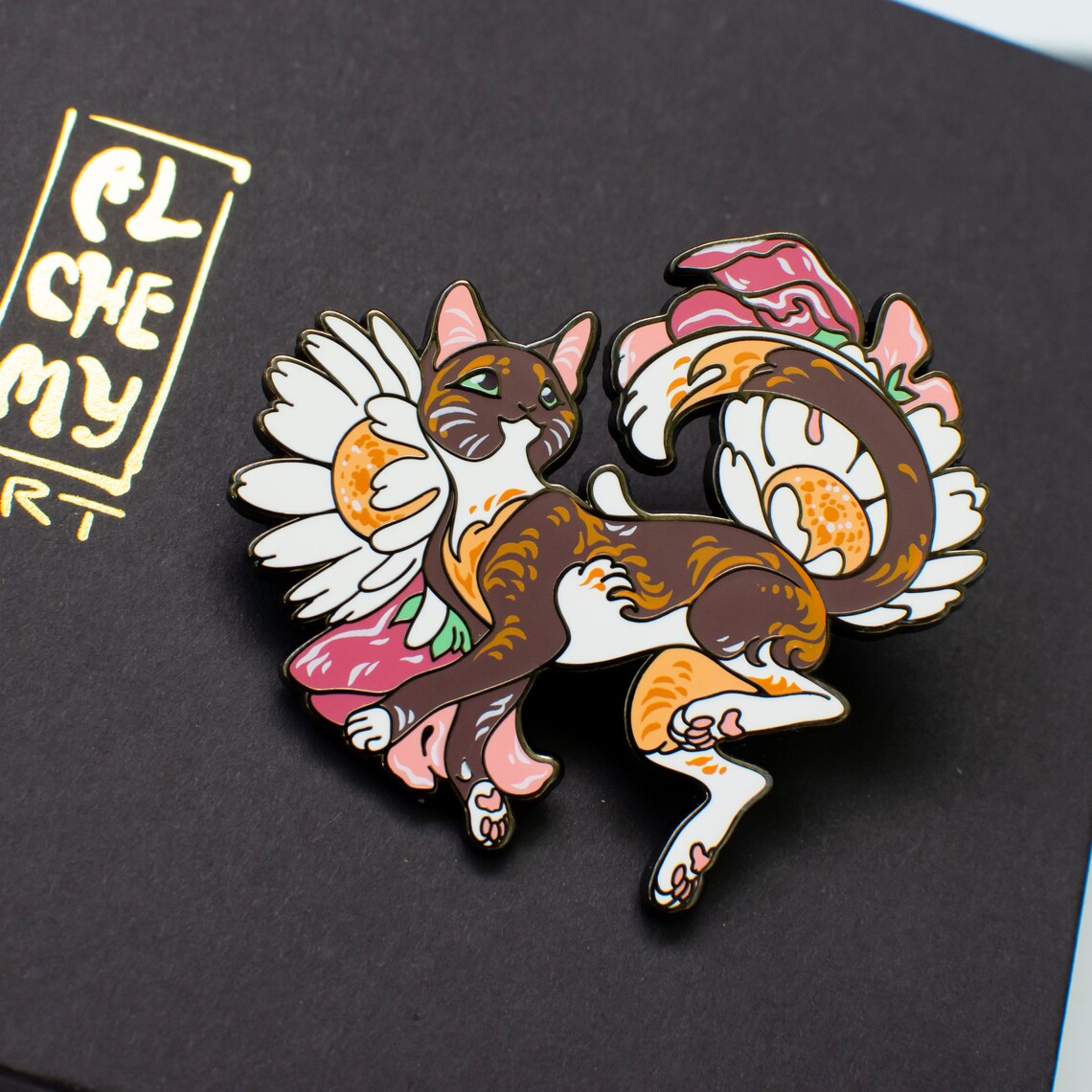 April Birth Flower Pin - Daisy Cat Pin - Etsy