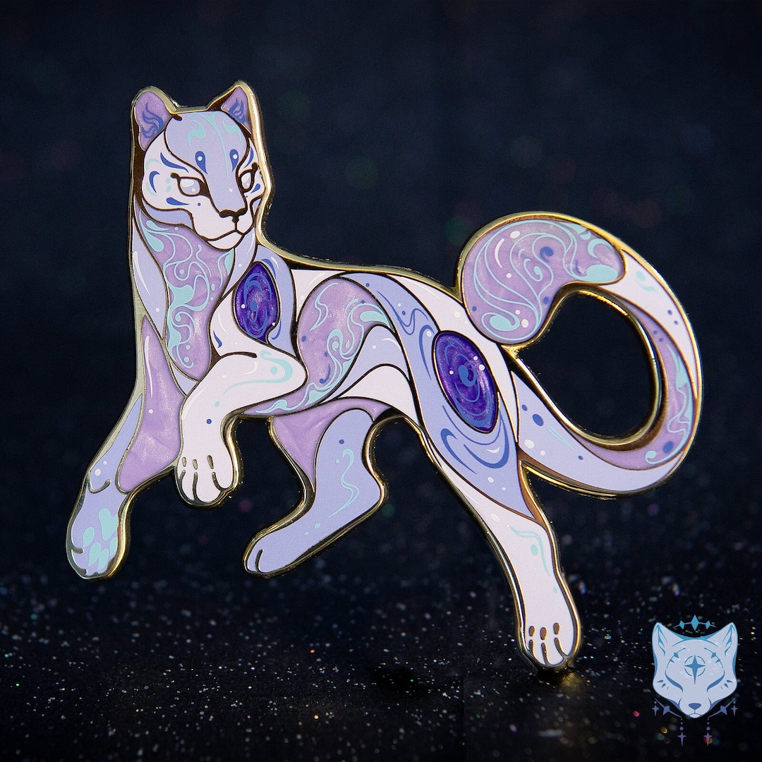 Jupiter Cat Planet Enamel Pin: Pearlescent Space Panther - Etsy