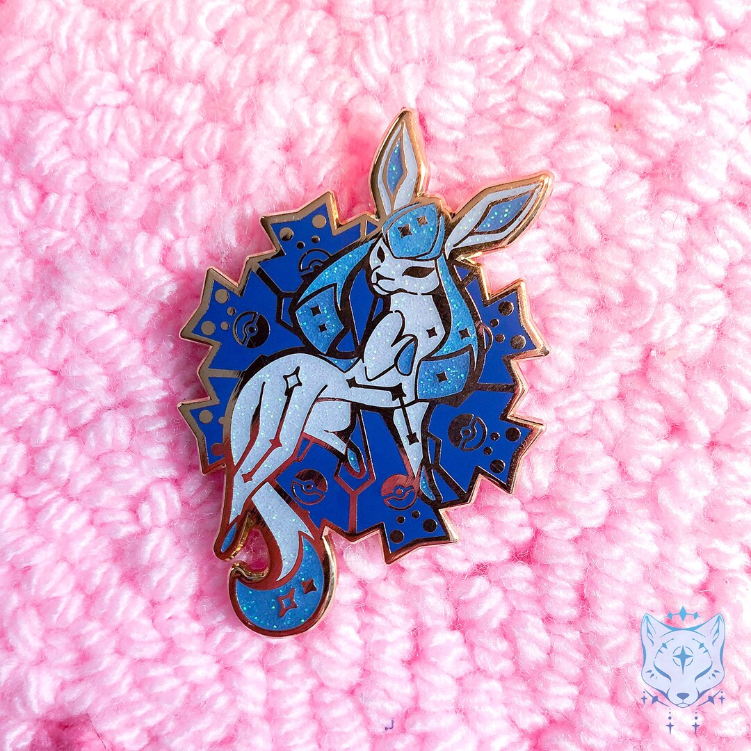 Starry Sky of Ice Enamel Pin Ice Fox Enamel Pin Fox Pin - Etsy