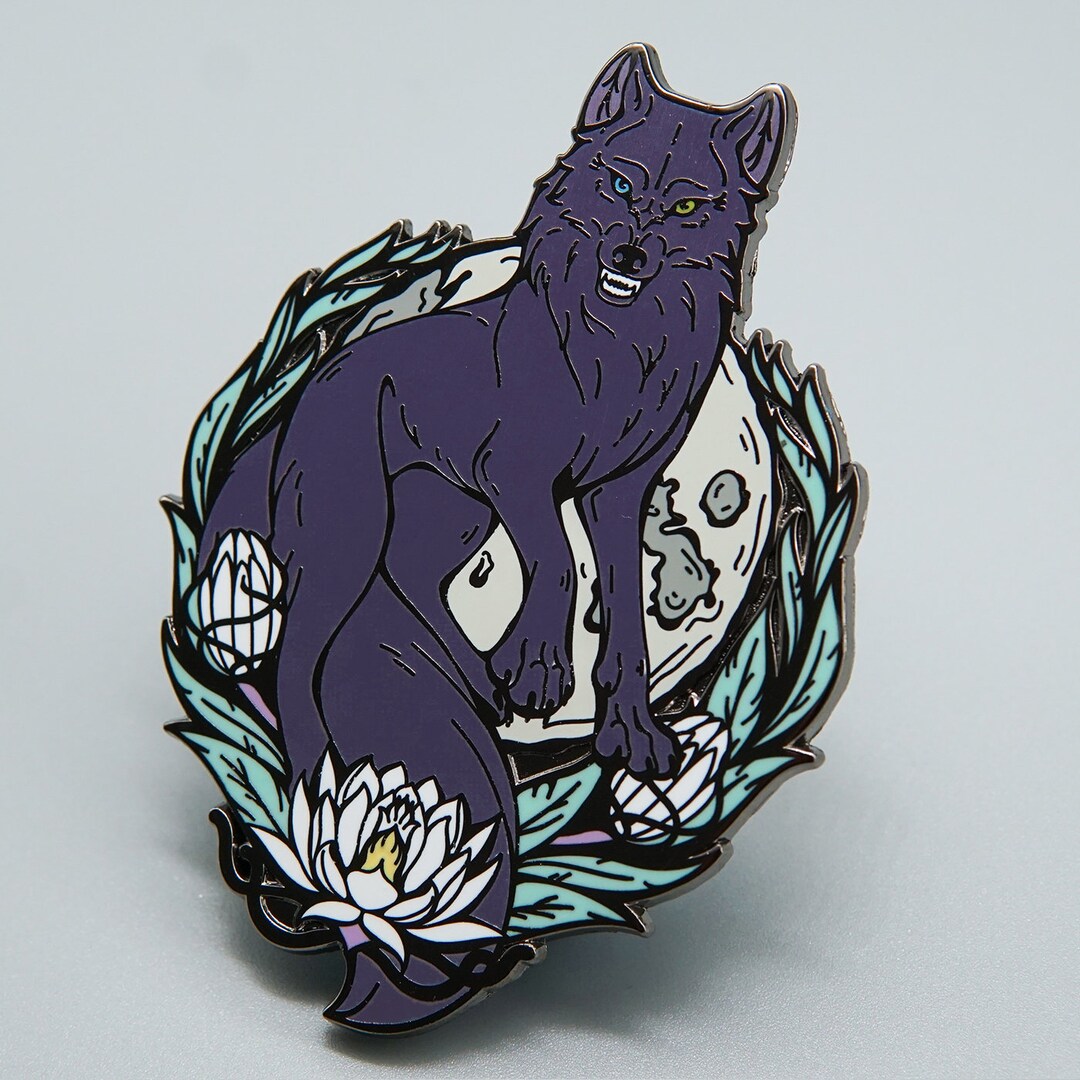 Darcia Enamel Pin | Darcia Pin Badge. Large 3.14 Inch Black Nickel Hard Enamel Pin. Wolf's Rain ...