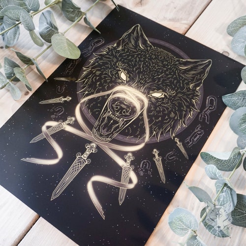 Fenrir Wolf Art Print - Etsy