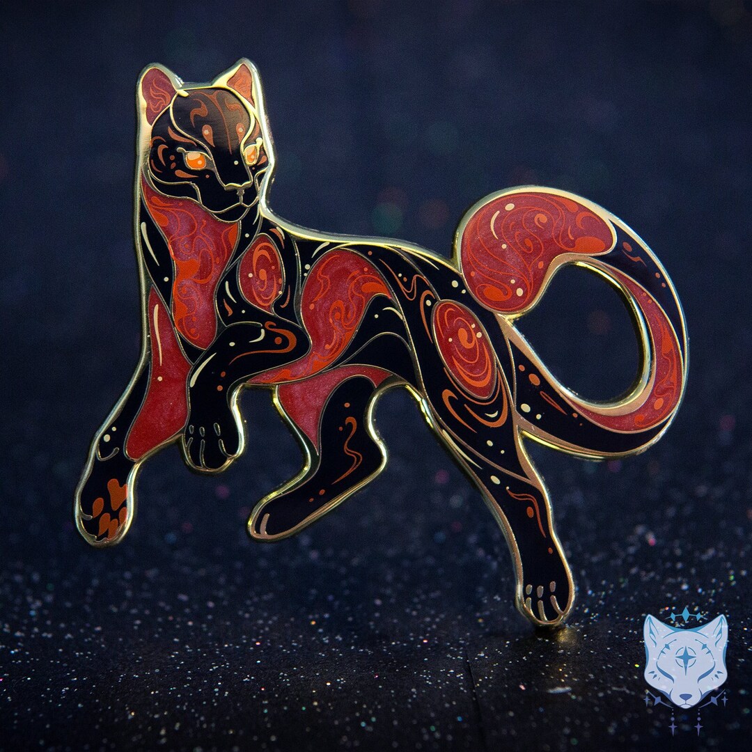 Jupiter Cat Enamel Pin: Limited Edition Space Panther (2.75 Inch) - Etsy