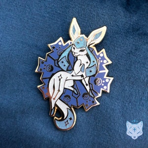 Starry Sky of Ice Enamel Pin Ice Fox Enamel Pin Fox Pin - Etsy