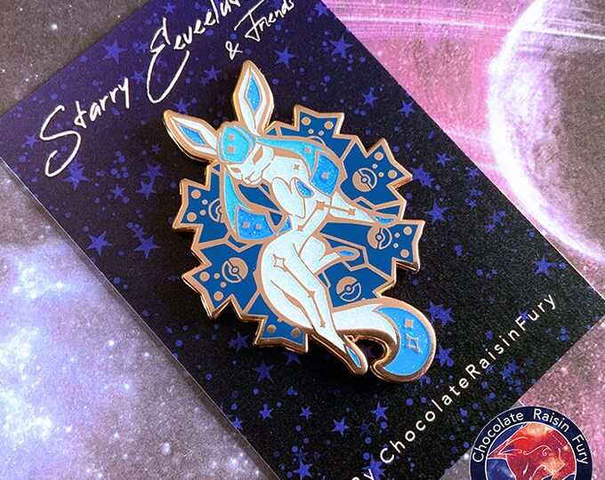 Starry Sky of Ice Enamel Pin Ice Fox Enamel Pin Fox Pin - Etsy