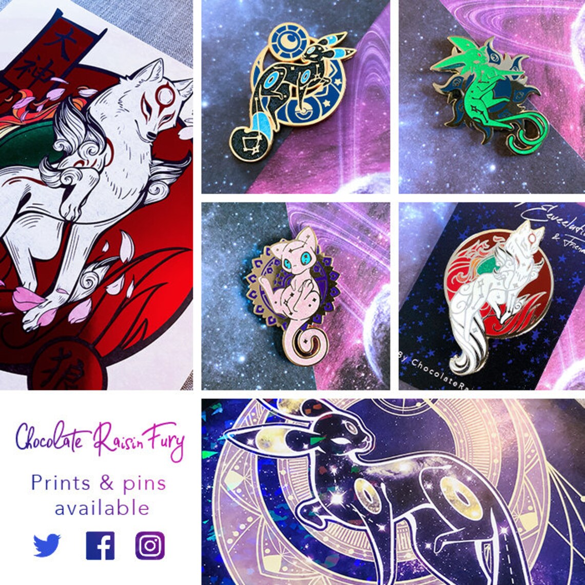 Starry Sky of Ice Enamel Pin Ice Fox Enamel Pin Fox Pin | Etsy