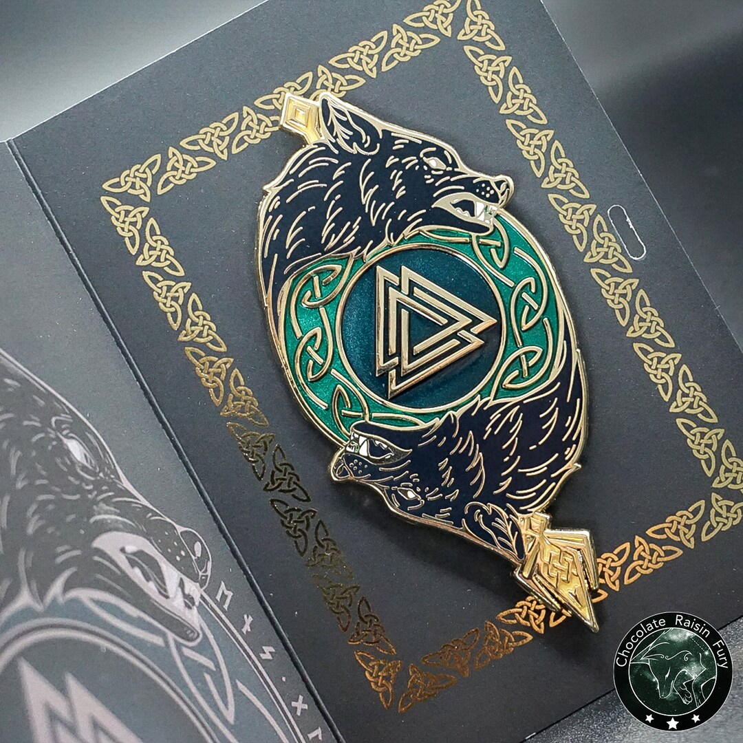 Odin's Wolves Enamel Pin 3.3 RETIRING COLOUR, Wolves Enamel Pin, Viking ...