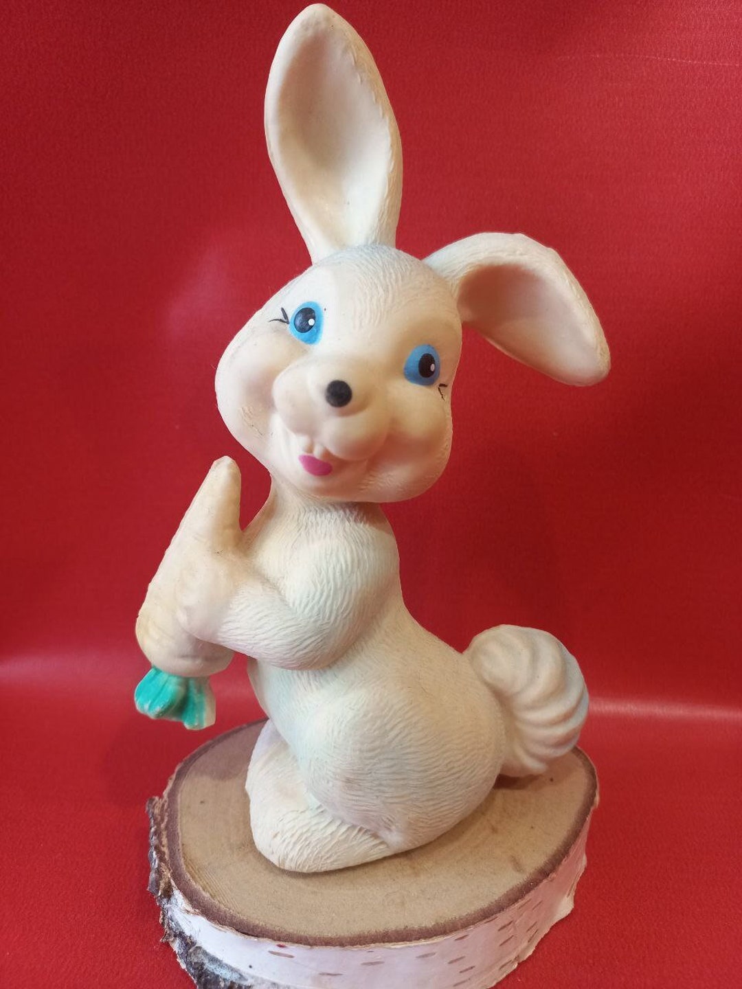Vintage Rubber Bunny - Etsy