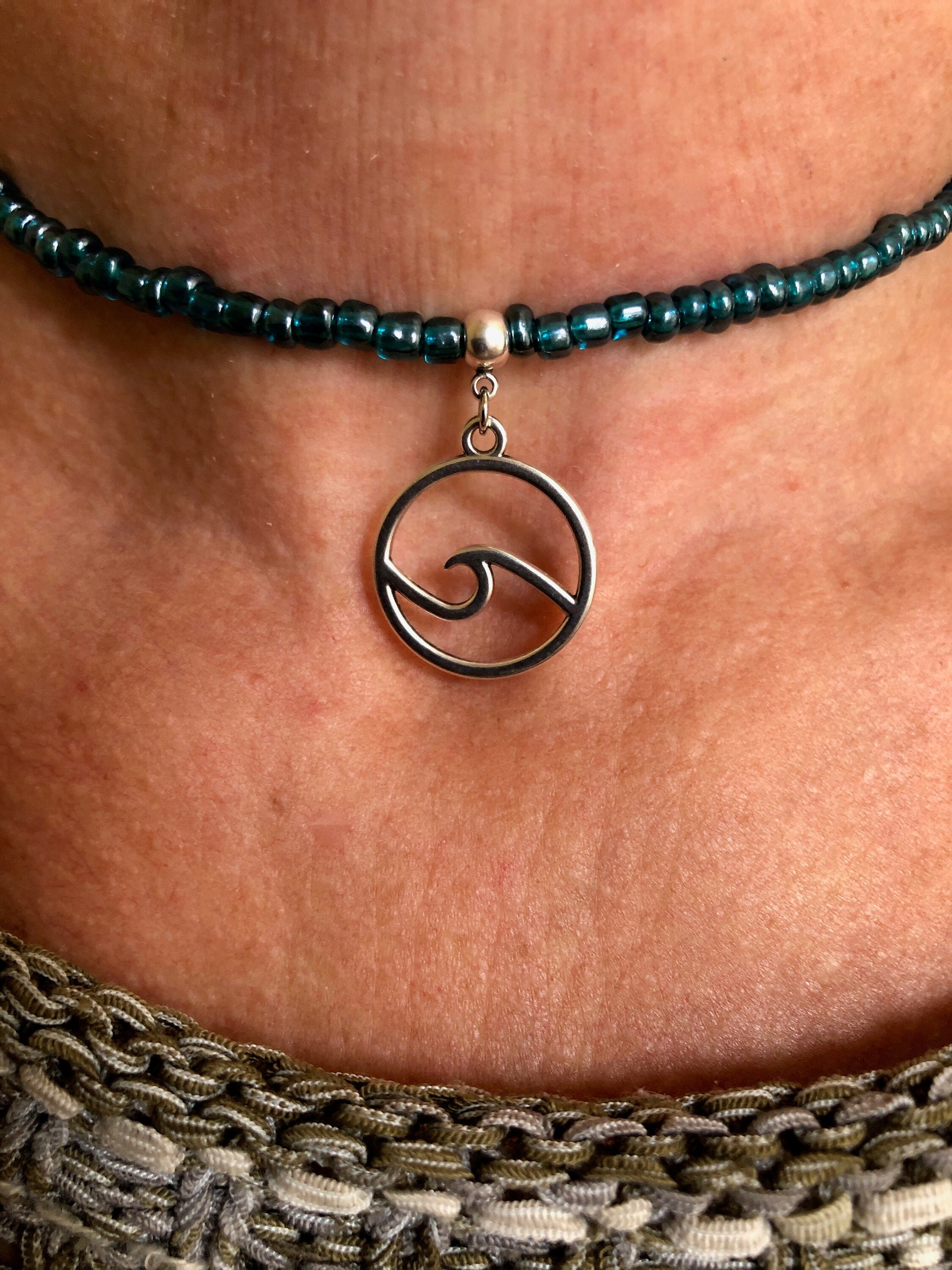 DQ Wave Choker Wave Beaded Choker Surfer Choker DQ Wave - Etsy UK