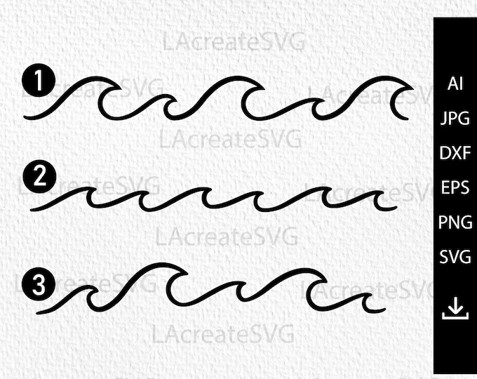 Waves Design Svg Beach Ocean Wave SVG PNG DXF Cricut - Etsy
