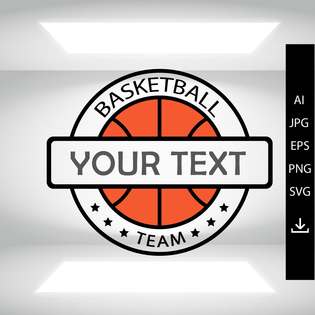 Basketball Svg File, Basketball Team Logo Frame, Basketball Team Shirt ...