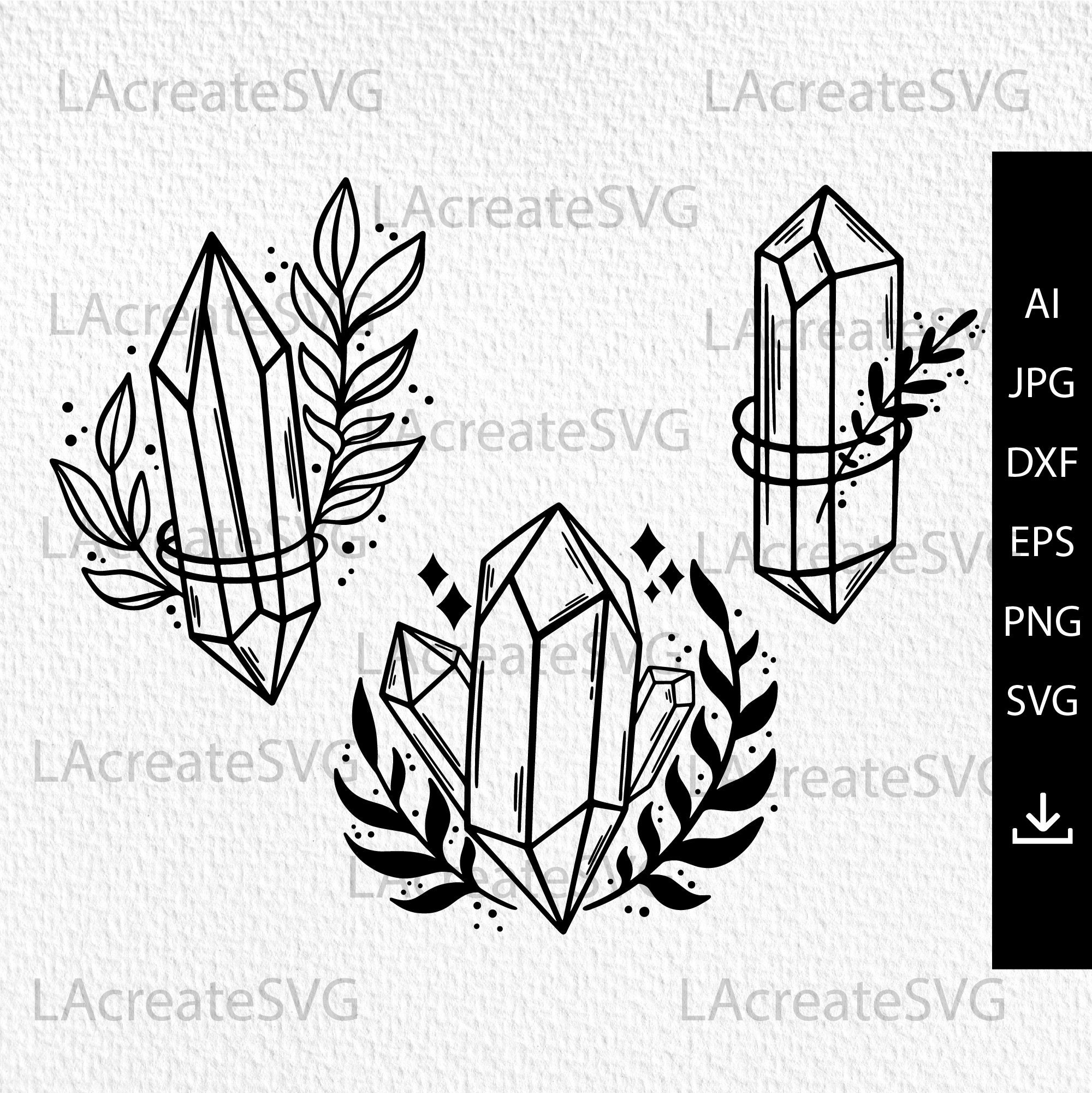 Crystal Svg Files for Cricut Celestial Crystal Svg File | Etsy