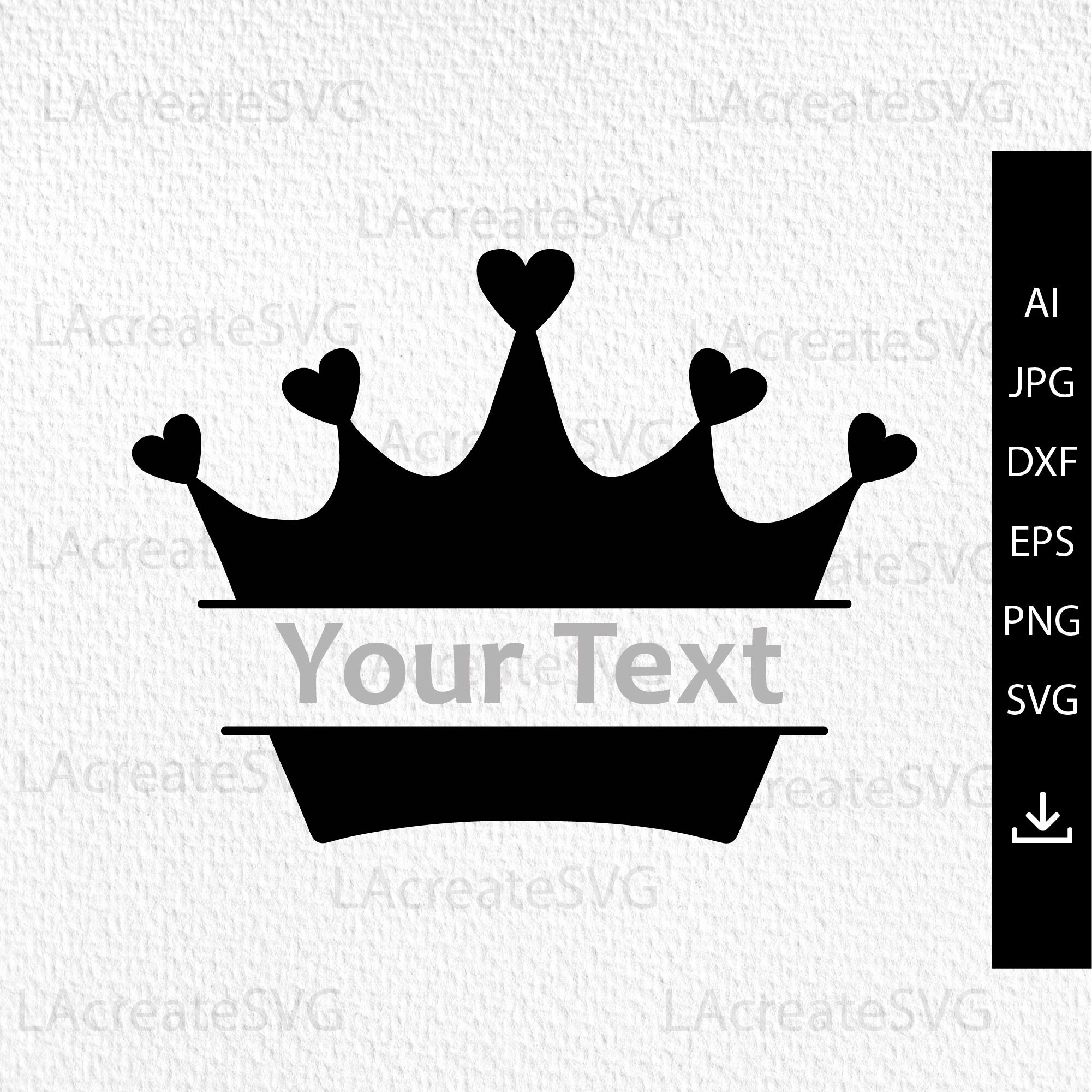 Crown Monogram Svg Princess Crown Svg Queen Royal Crown Clip - Etsy Canada