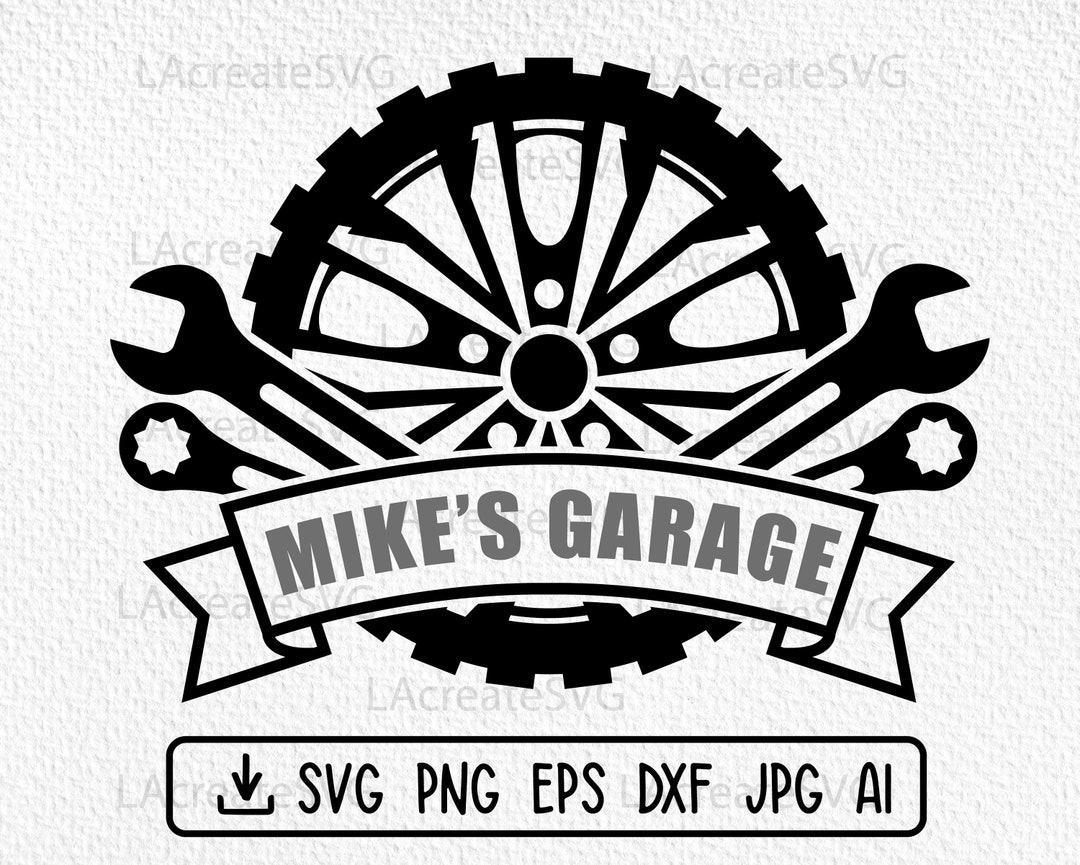 Mechanic Logo Svg Png Cut File, Wheel Svg, Car Tire Svg, Wrenches Car ...
