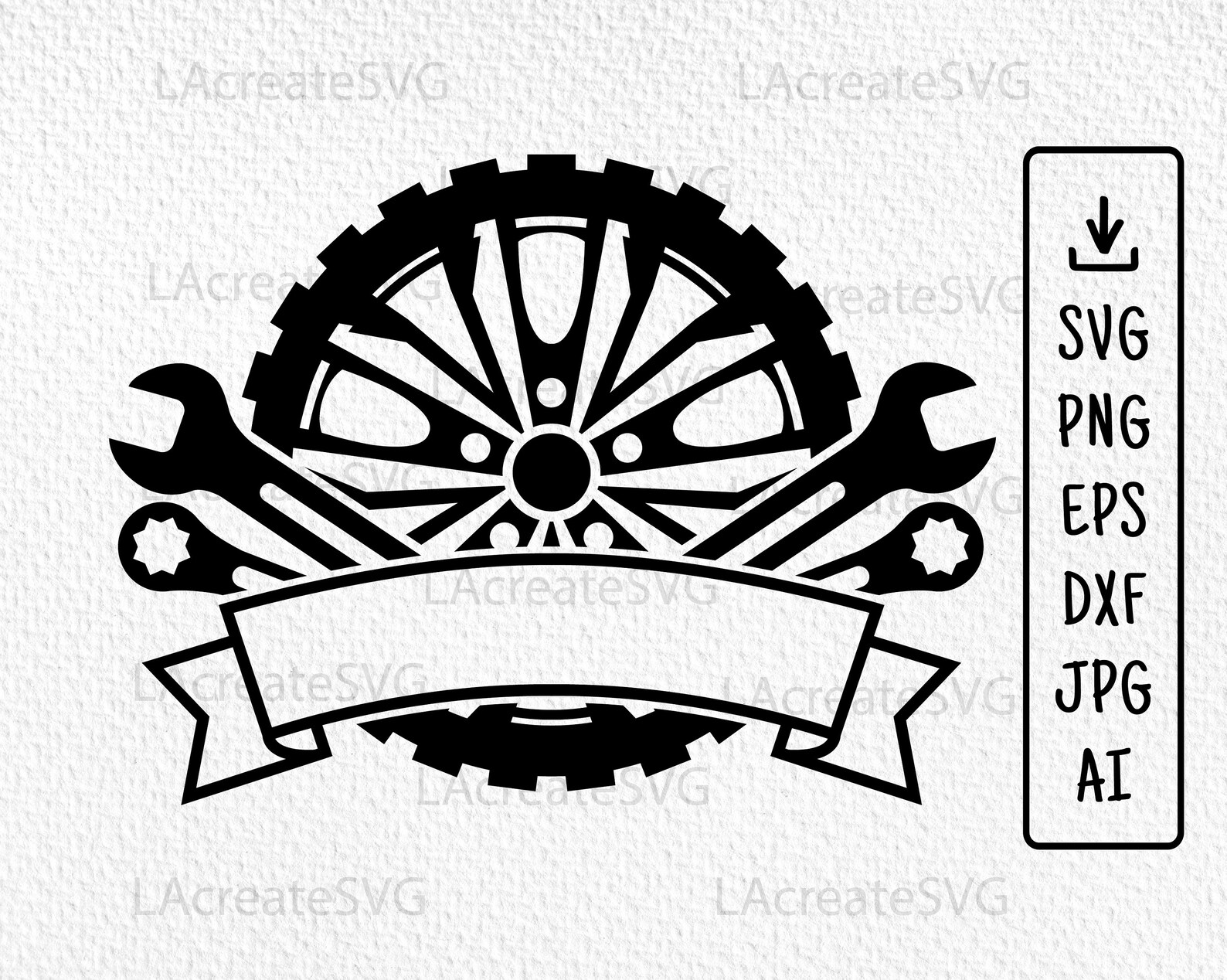 Mechanic Logo Svg Png Cut File, Wheel Svg, Car Tire Svg, Wrenches Car ...